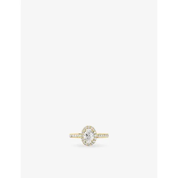 THE DIAMOND LAB Timeless Oval-cut 18ct Yellow-gold And 2.11ct Lab-grown Diamond Ring - White Gold