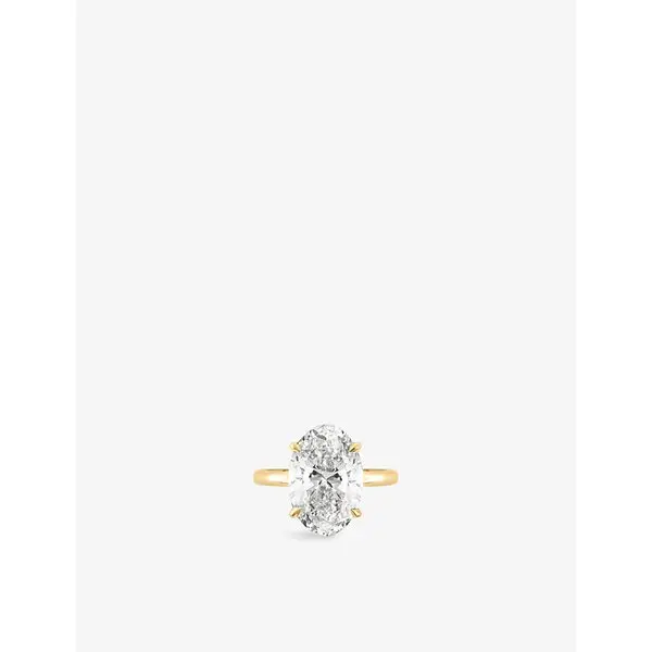 THE DIAMOND LAB Timeless Oval-cut 18ct Yellow-gold And 5.14ct Lab-grown Diamond Ring - Yellow Gold