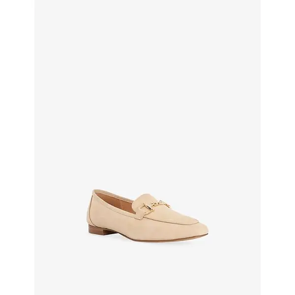 DUNE Branded Nubuck-leather Loafers