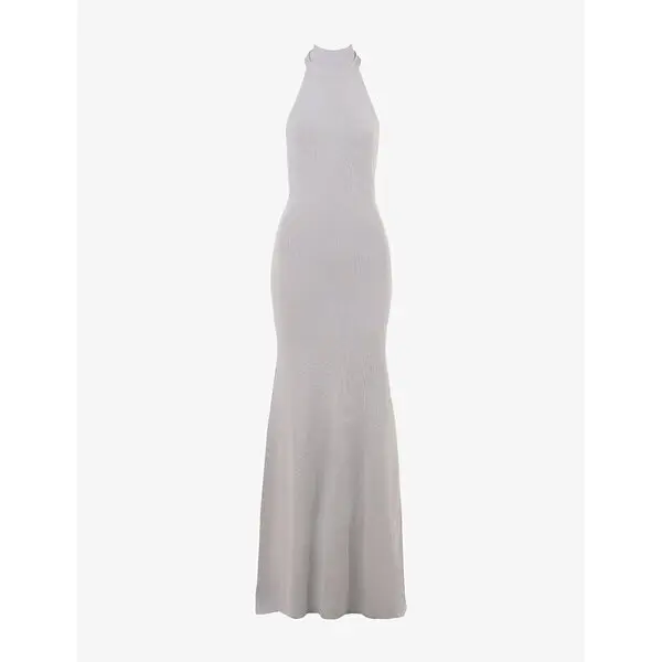 House Of Cb Knitted Halterneck Maxi Dress
