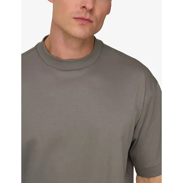 Boggi Milano S.cafè® Yarn Tech Cotton-jersey T-shirt - Mud