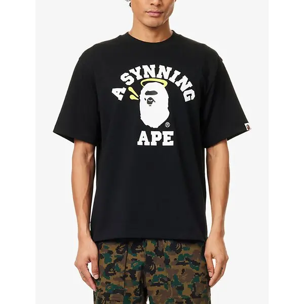 A Bathing Ape X Spotify X Syna College Relaxed-Fit Cotton-Jersey T