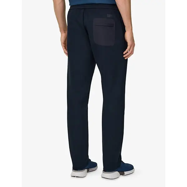 Boggi Milano Scuba Tech-patch Cotton-jersey Trousers