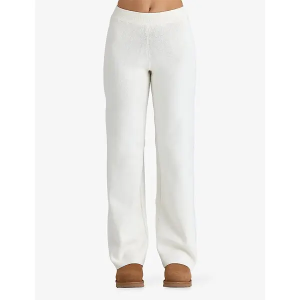 House Of Cb Relaxed-fit Knitted Trousers - Cloud Dancer