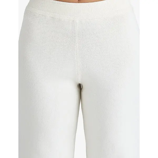 House Of Cb Relaxed-fit Knitted Trousers - Cloud Dancer