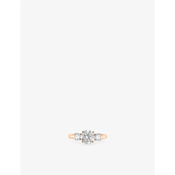 THE DIAMOND LAB Timeless Brilliant-cut 18ct Rose-gold And 1.99ct Lab-grown Diamond Ring - Rose Gold