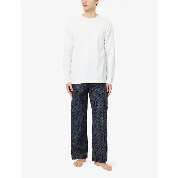 Calvin Klein Monogram-print Cotton Poplin Pyjama Set