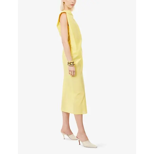 Jacquemus Sleeveless Cotton-blend Midi Dress - Yellow