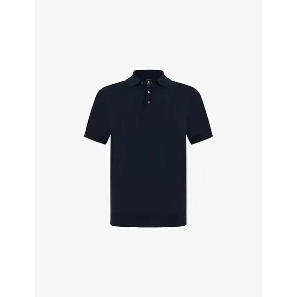 Boggi Milano Superfine Wool Knitted Polo Shirt