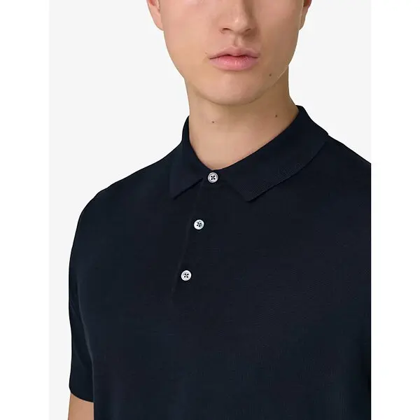 Boggi Milano Superfine Wool Knitted Polo Shirt