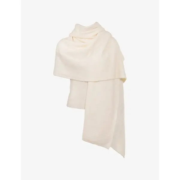 House Of Cb Nara Textured Knitted Scarf - White