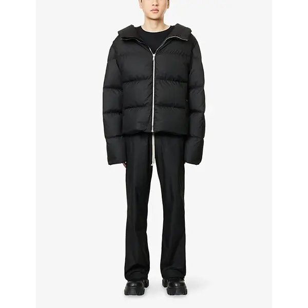 RICK OWENS X MONCLER Moncler X Rick Owens Drawstring Straight-leg Shell Trousers