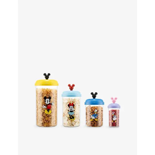 BODUM Chamboard Mickey & Friends Stainless-steel Storage Jars Set Of Four - Multi
