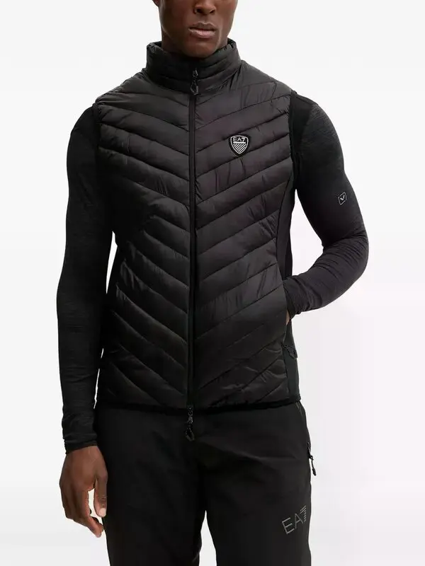 Emporio Armani Quilted Gilet - Black