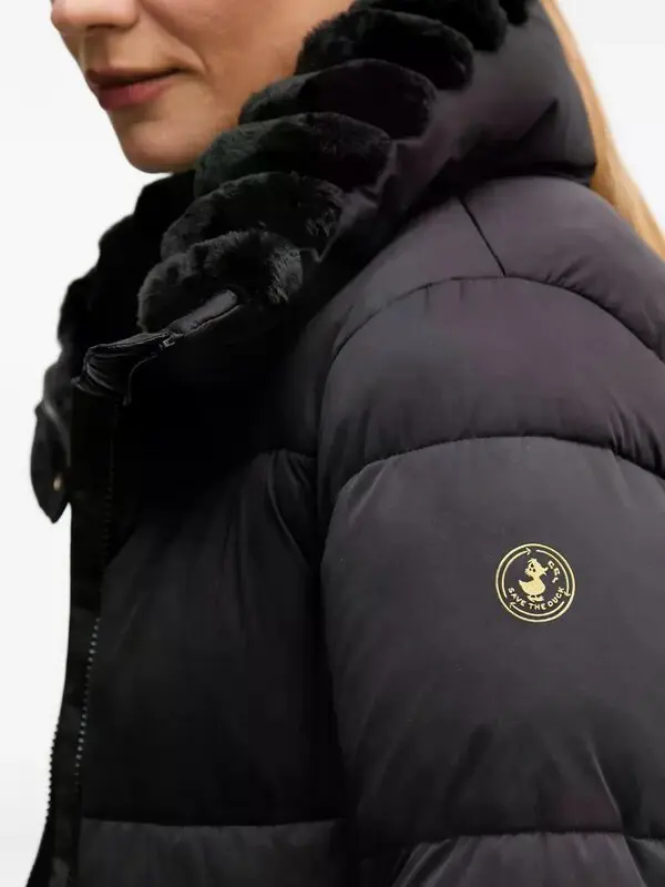 SAVE THE DUCK Faux-fur Trimmed Hooded Puffer Jacket