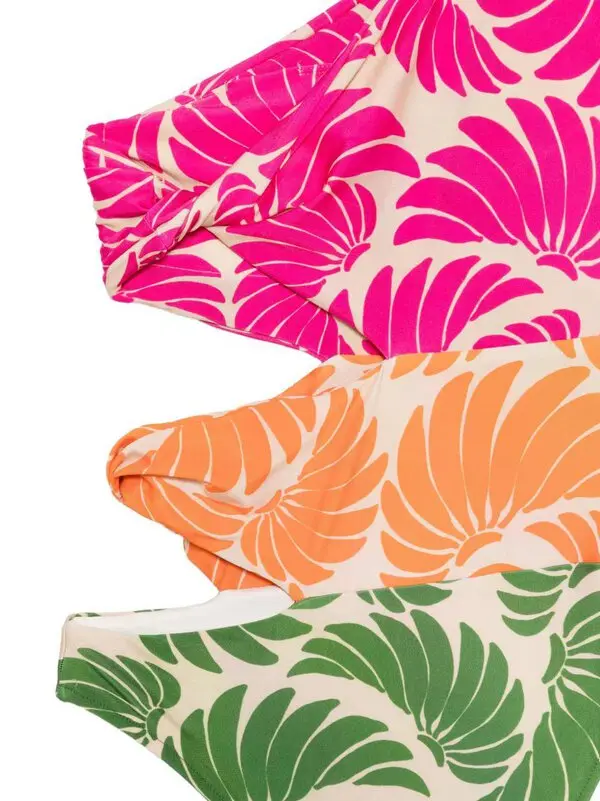 Farm Rio Banana Wings One-shoulder Swimsuit