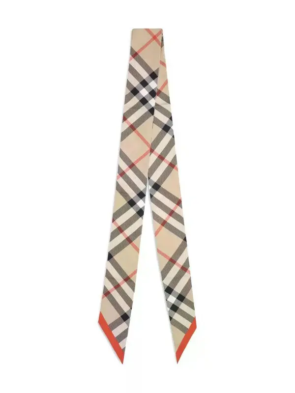 Burberry Check-pattern Silk Scarf - Neutrals