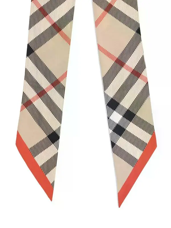 Burberry Check-pattern Silk Scarf - Neutrals