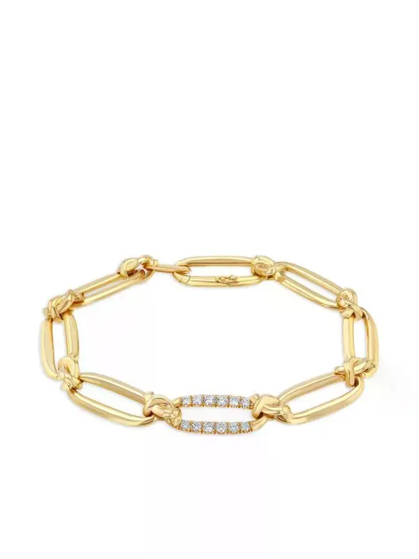 Lizzie Mandler 18k Yellow Knot Diamond Bracelet - Gold