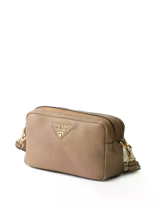 Prada Small Leather Shoulder Bag - Neutrals