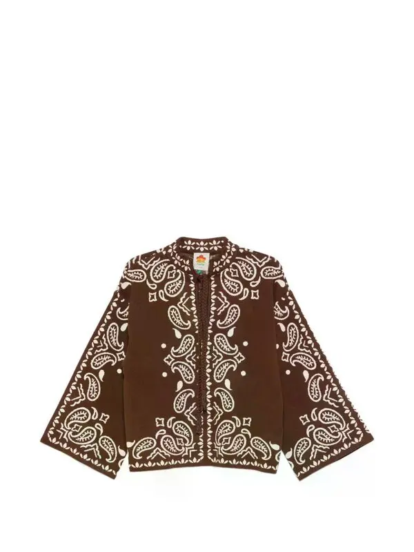 Farm Rio Long-sleeve Paisley Sweater