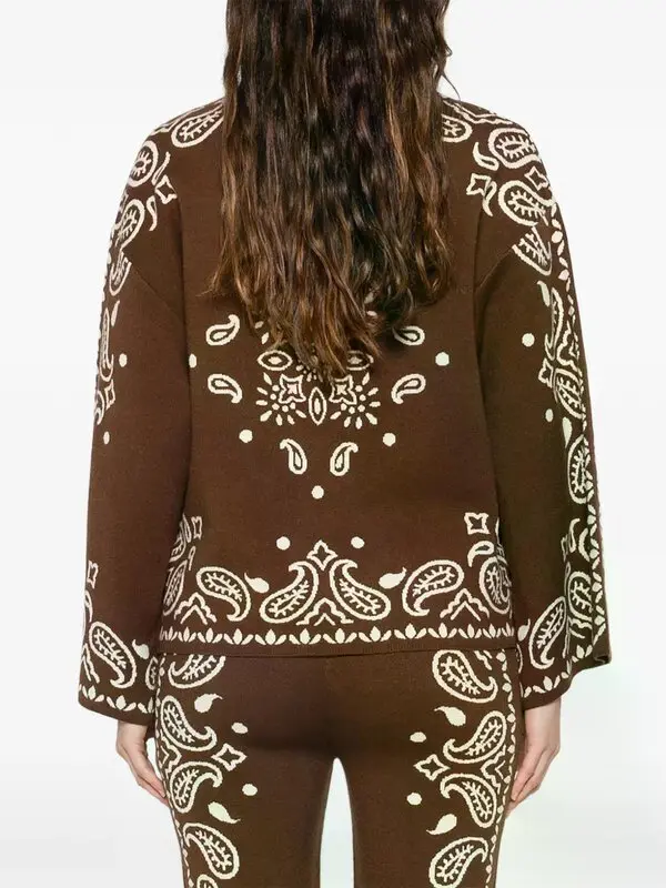 Farm Rio Long-sleeve Paisley Sweater