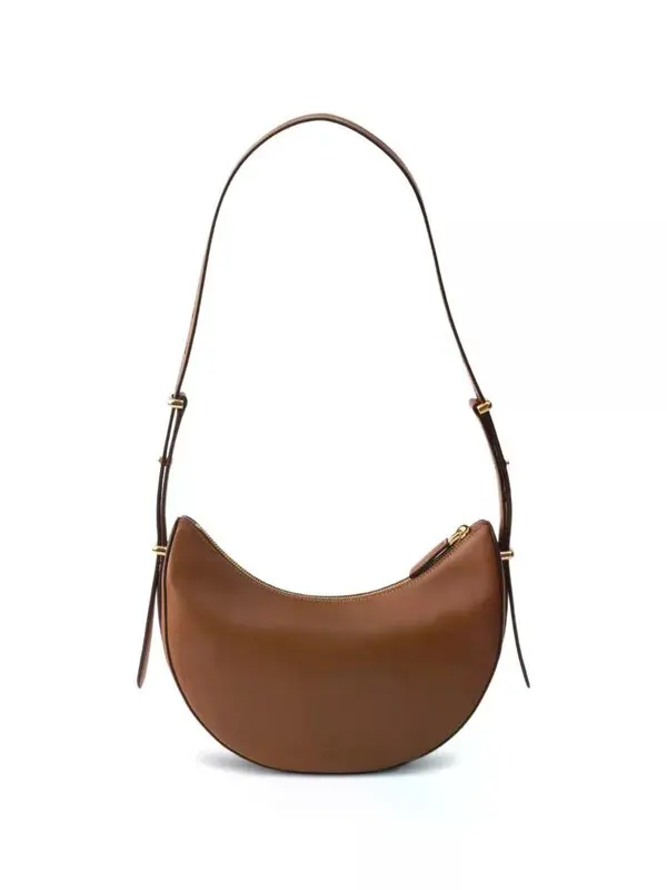 Prada Small Arqué Leather Shoulder Bag - Brown