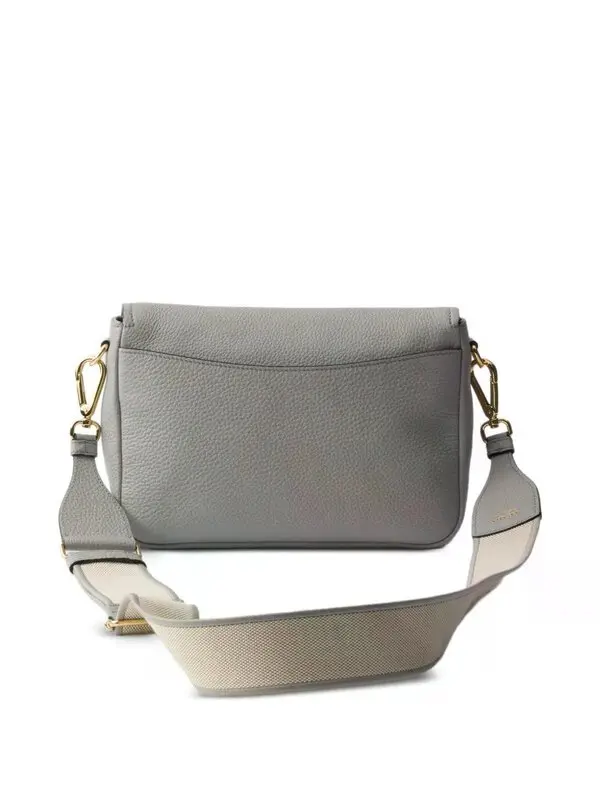 Prada Mini Leather Shoulder Bag - Grey
