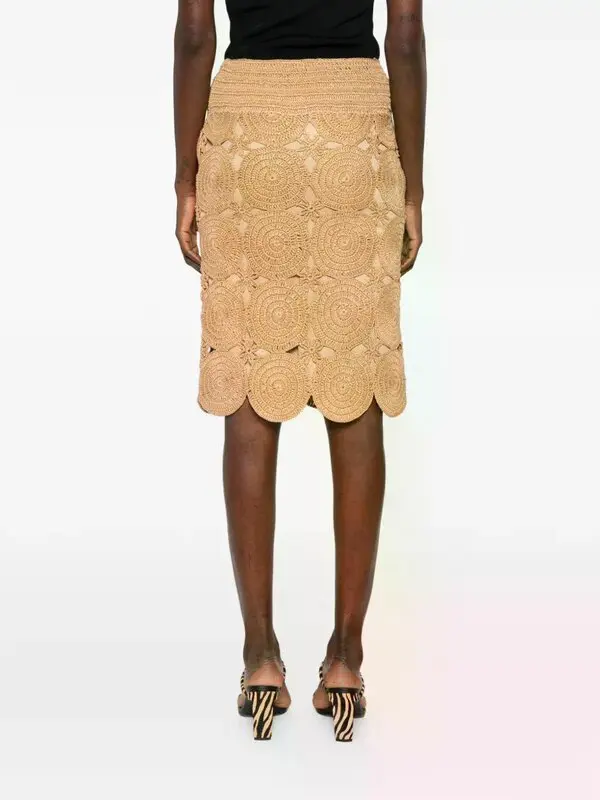 SIMONMILLER Crochet Knit Midi Skirt - Neutrals