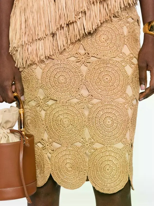 SIMONMILLER Crochet Knit Midi Skirt - Neutrals