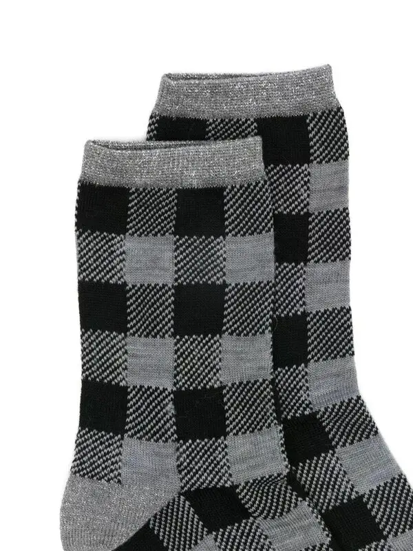 ALTO MILANO Checked Socks