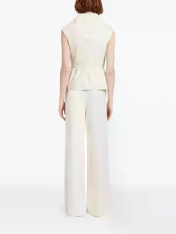 Ports 1961 Sleeveless Peplum Top With Drawstring Detail