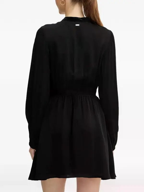 Armani Exchange Velvet-paneled Mini Dress