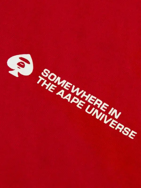 AAPE BY *A BATHING APE Logo-patch T-shirt - Red