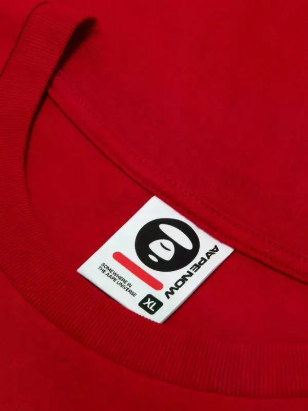 AAPE BY *A BATHING APE Logo-patch T-shirt - Red
