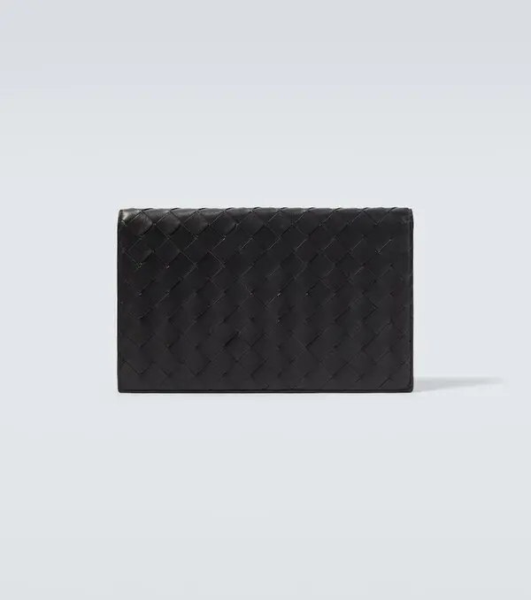Bottega Veneta Intreccio Leather Wallet - Black