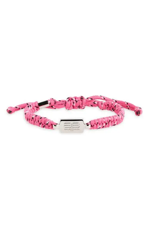 Balenciaga Saint Germain Braided Bracelet - 5112 Pink/black/white/silver