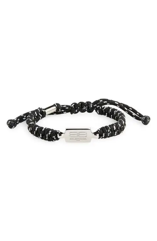 Balenciaga Saint Germain Braided Bracelet - Black/white/silver