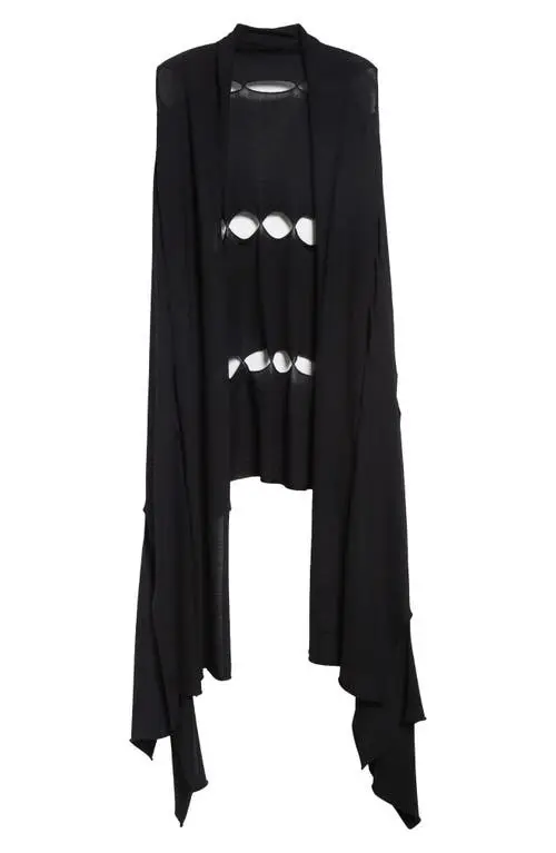 EMILY DAWN LONG River Wool Shawl - Black