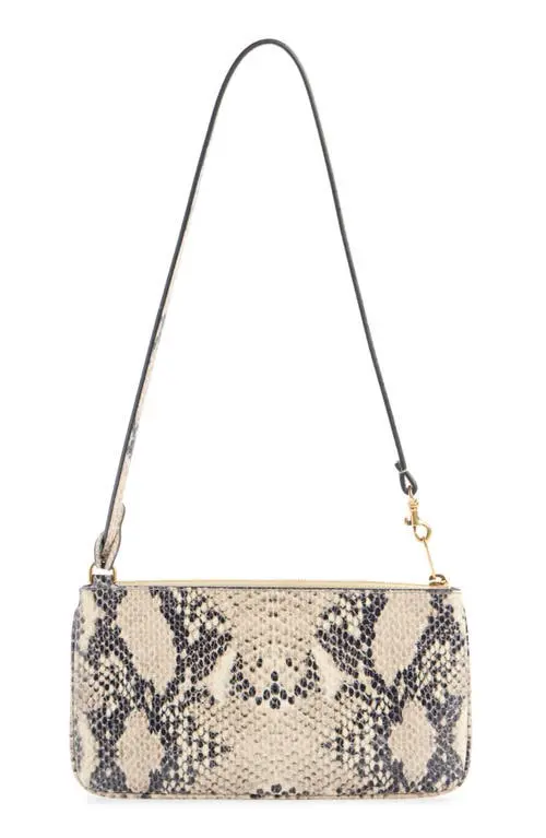 Balenciaga Python Print Leather Shoulder Bag