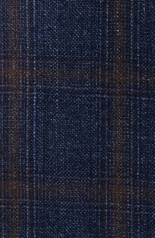 JACK VICTOR Midland Contemporary Fit Plaid Sport Coat - Navy