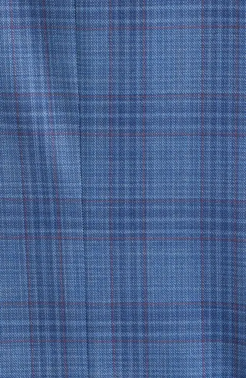 JACK VICTOR Midland Soft Constructed Plaid Stretch Wool Sport Coat