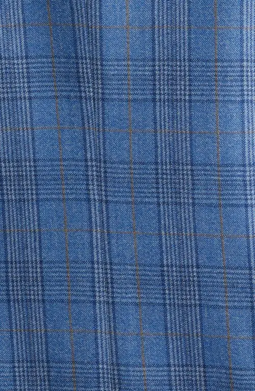 JACK VICTOR Midland Contemporary Fit Plaid Sport Coat - Blue