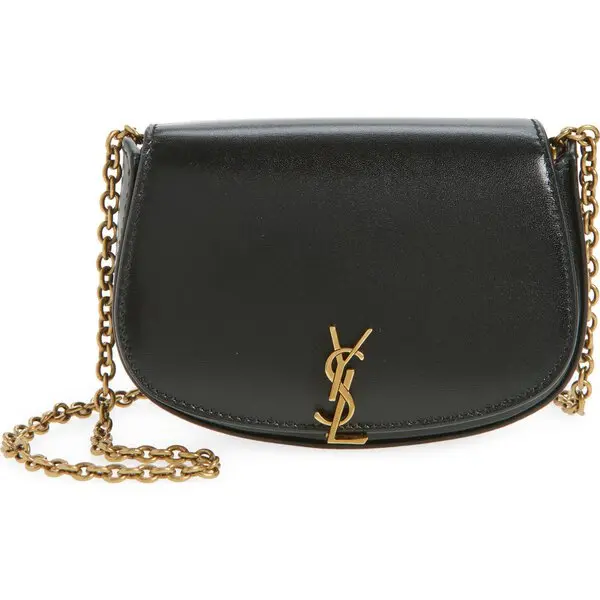 Saint Laurent Mini Cassandre Leather Bucket Bag