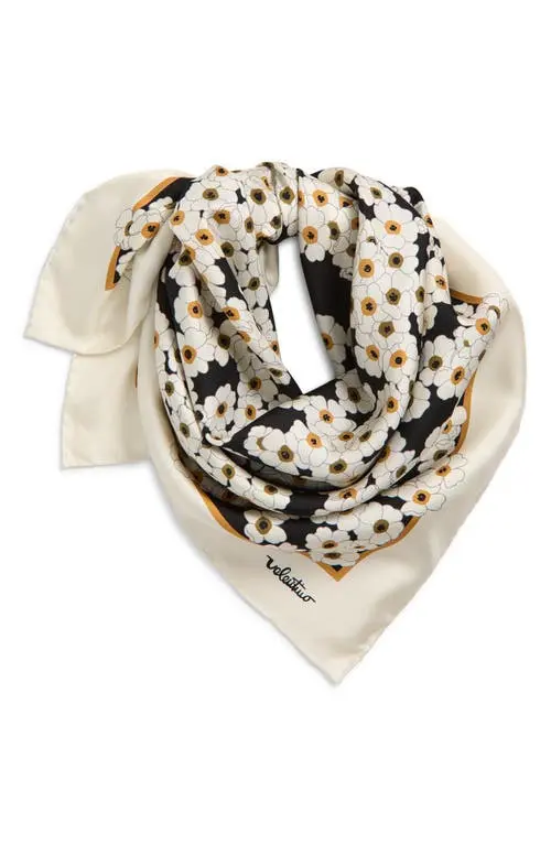 Valentino Garavani Daisy Print Silk Scarf