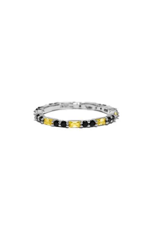 GIRLS CREW X Harry Potter House Band Ring - Silver/hufflepuff