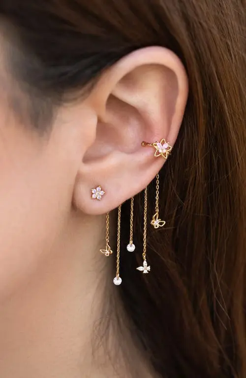 GIRLS CREW Mari Chandelier Single Stud & Cuff Ear Crawler