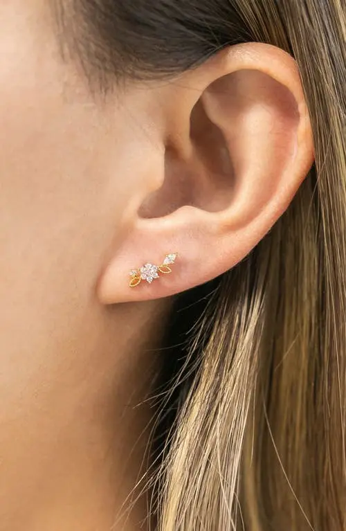 GIRLS CREW Sparkle Flower Single Stud Earring