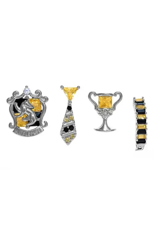 GIRLS CREW X Harry Potter Stud Earrings Set - Silver/hufflepuff