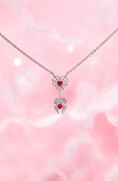 GIRLS CREW Marvel Spider-man Web Of Love Pendant Necklace